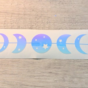 Waterproof Moon Phase Car Decal-vinyl Holographic Decal - Etsy