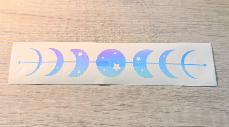 Waterproof Moon Phase Car Decal-vinyl Holographic Decal - Etsy