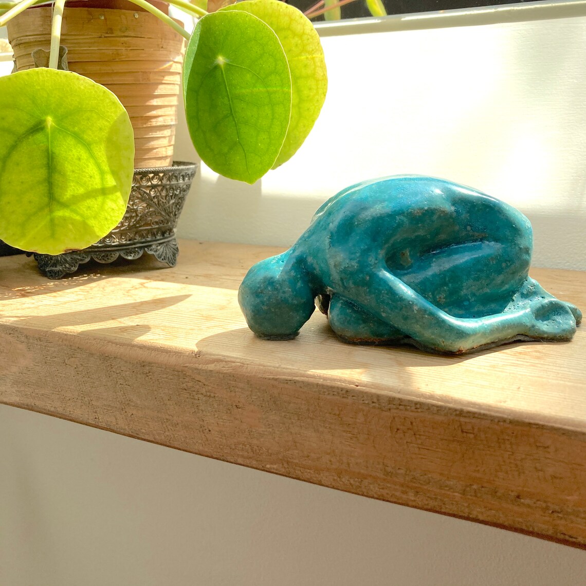 Yoga Asana Sculpture "balasana" (child's Pose). Unique, Hand Sculpted ...