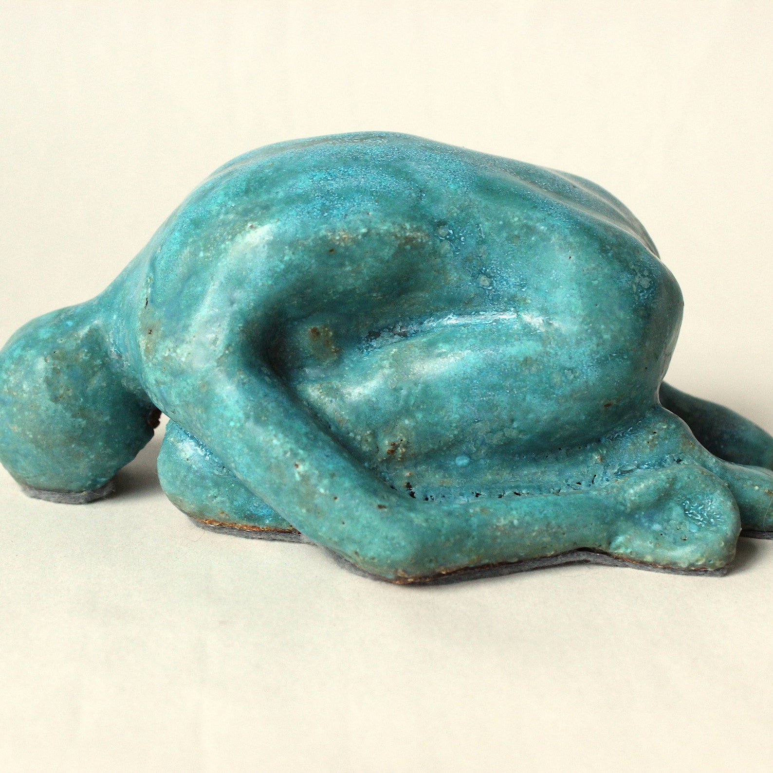 Yoga Asana Sculpture "balasana" (child's Pose). Unique, Hand Sculpted ...