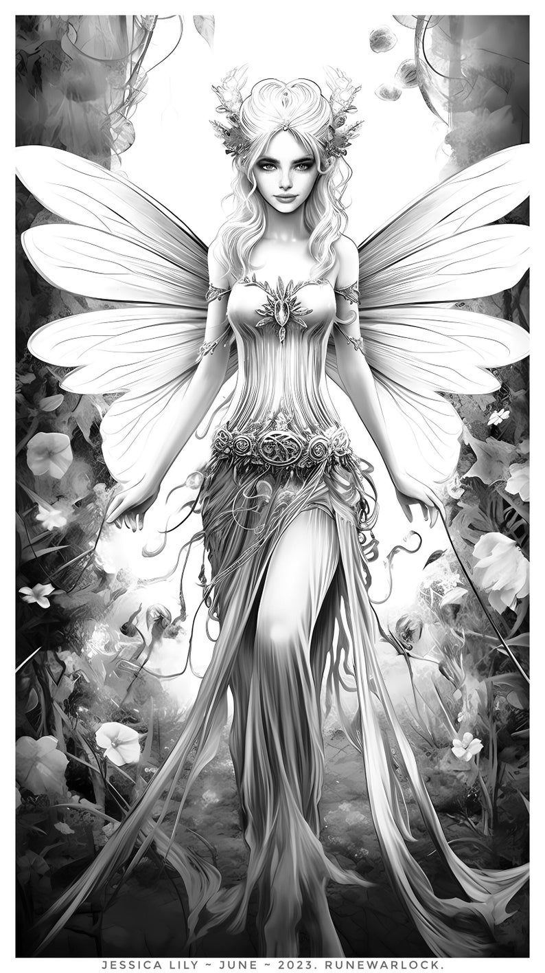 Jessica Lily the Flower Fairy Colouring Book Edition. - Etsy