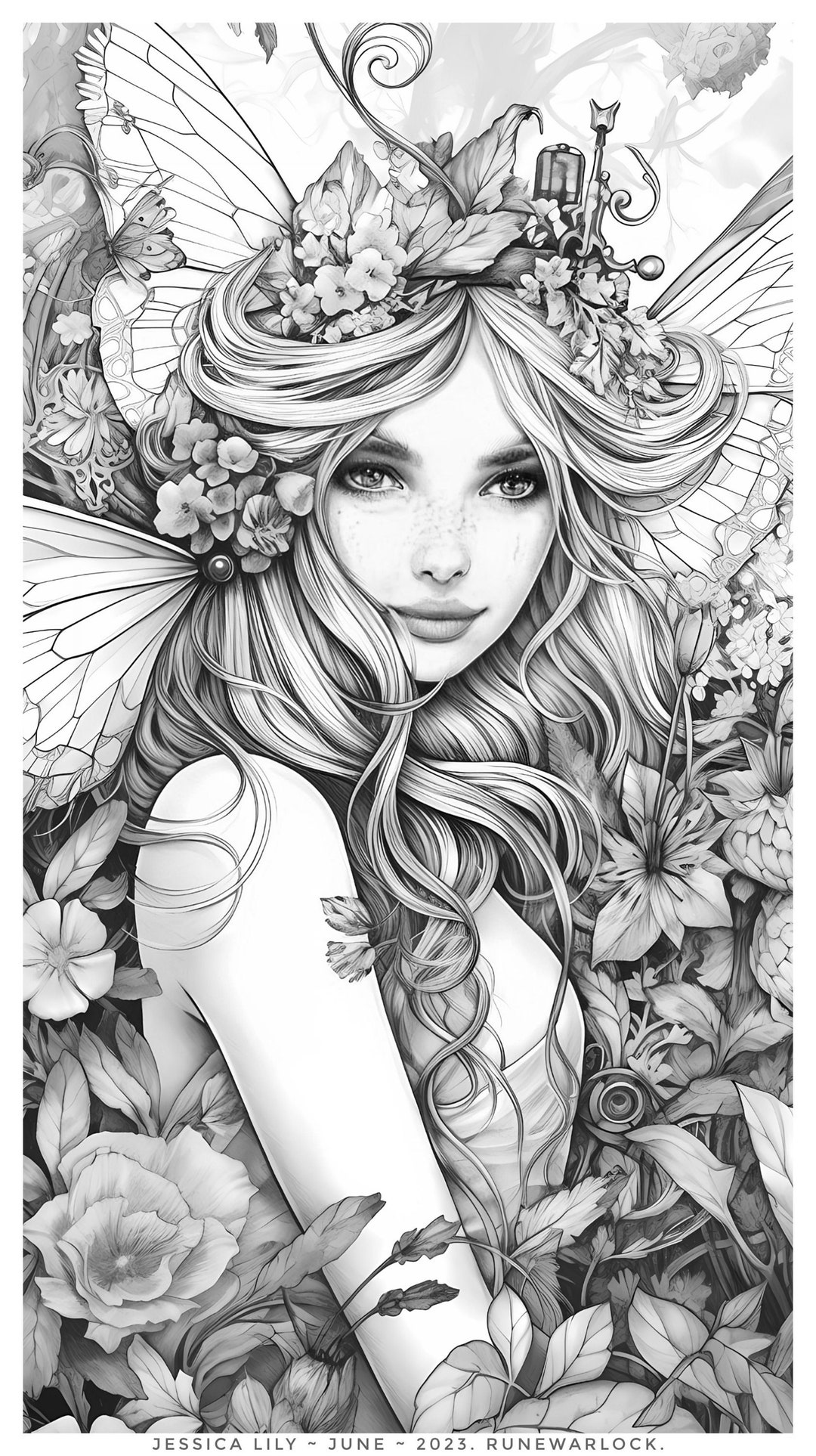 Jessica Lily the Flower Fairy Colouring Book Edition. - Etsy