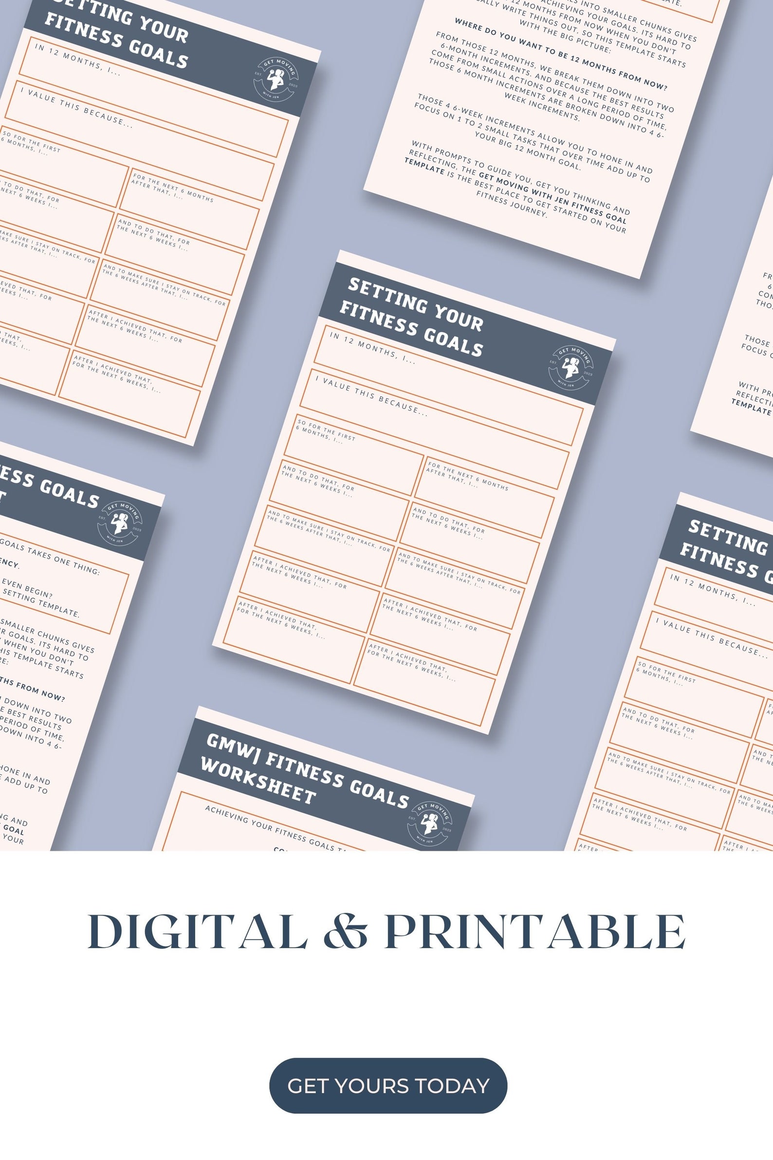 Fitness Goal Setting Worksheet | Fitness Goal Planning PDF | Printable ...