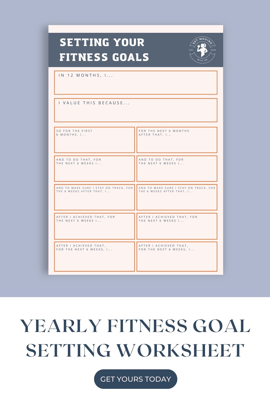 Fitness Goal Setting Worksheet | Fitness Goal Planning PDF | Printable ...