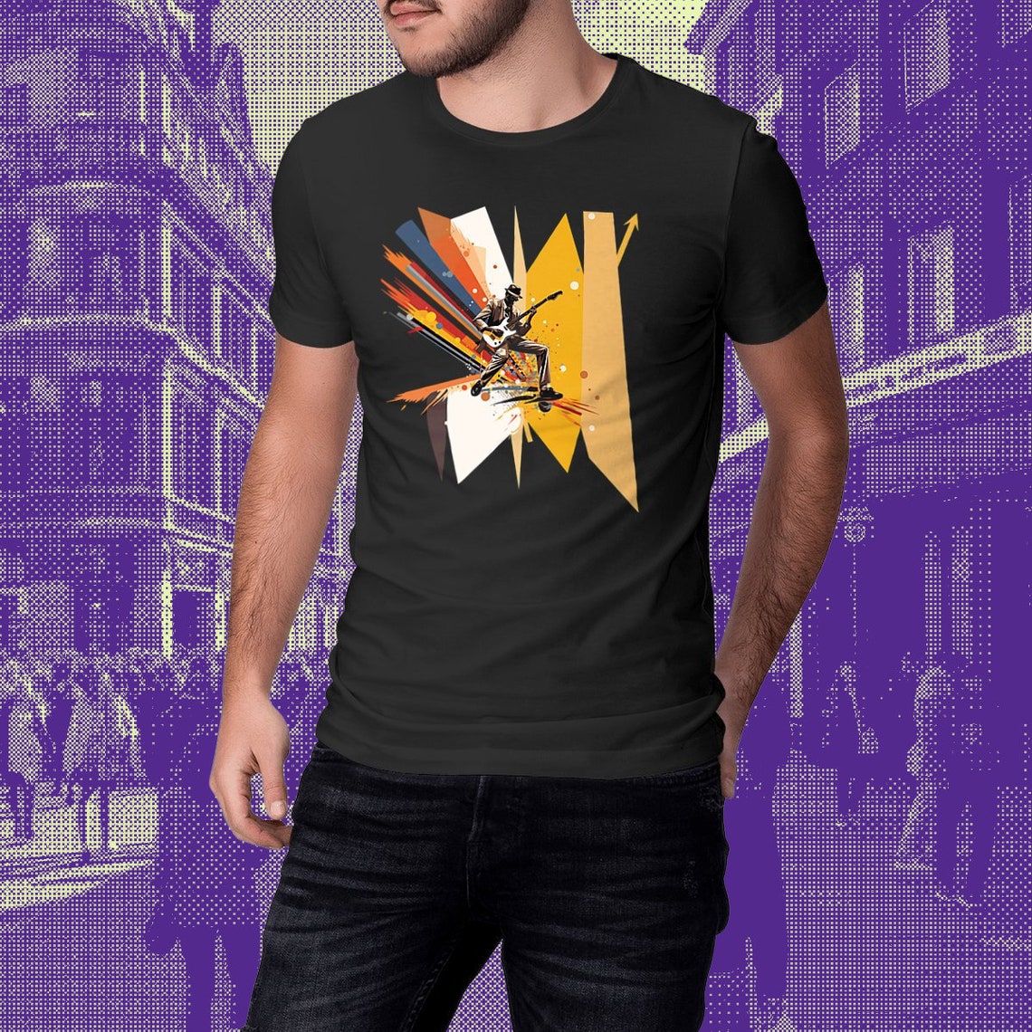 Eco-friendly Ska Two-tone Guitarist Shirt, Organic Cotton Apparel ...