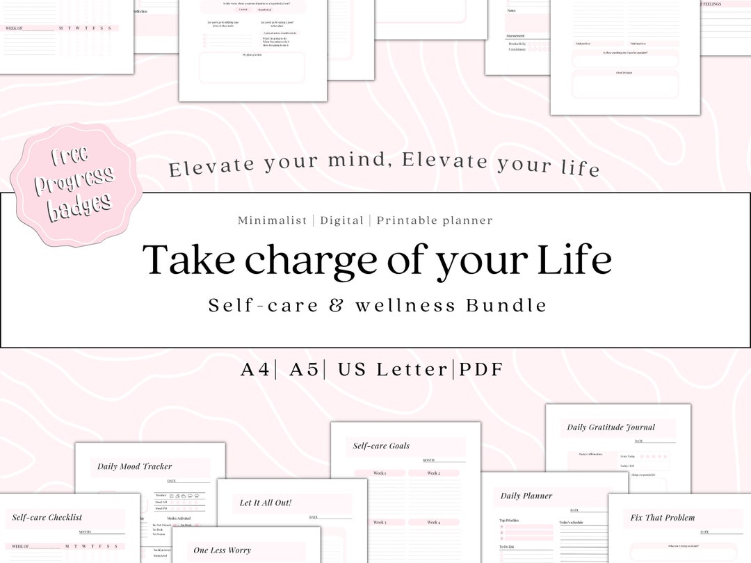 Self-care Daily Planner for Wellness Weekly Checklist Lifestyle ...