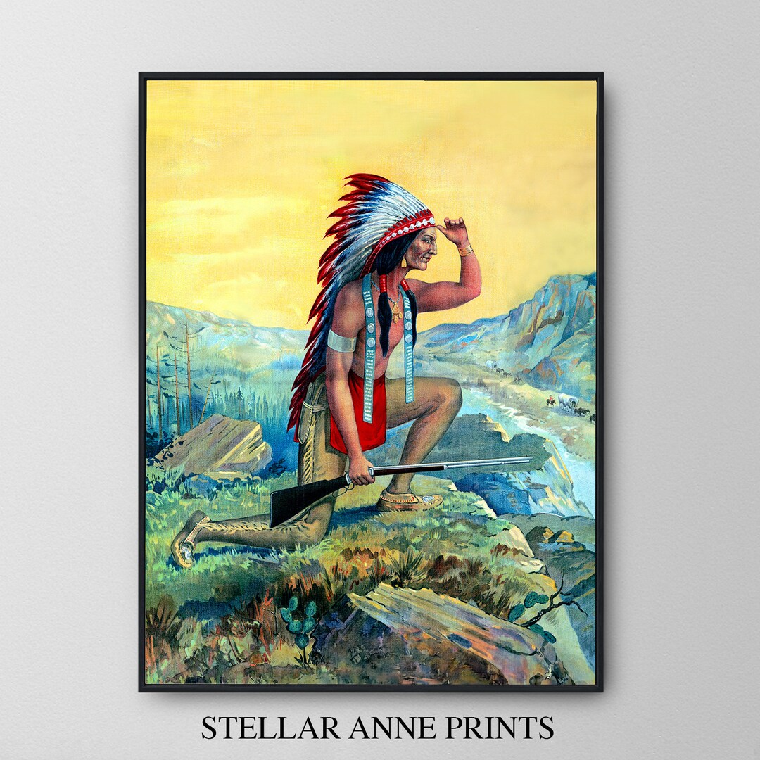 Indian Scout, Retro Wall Art, Vintage Wall Art, Poster, Poster Art ...