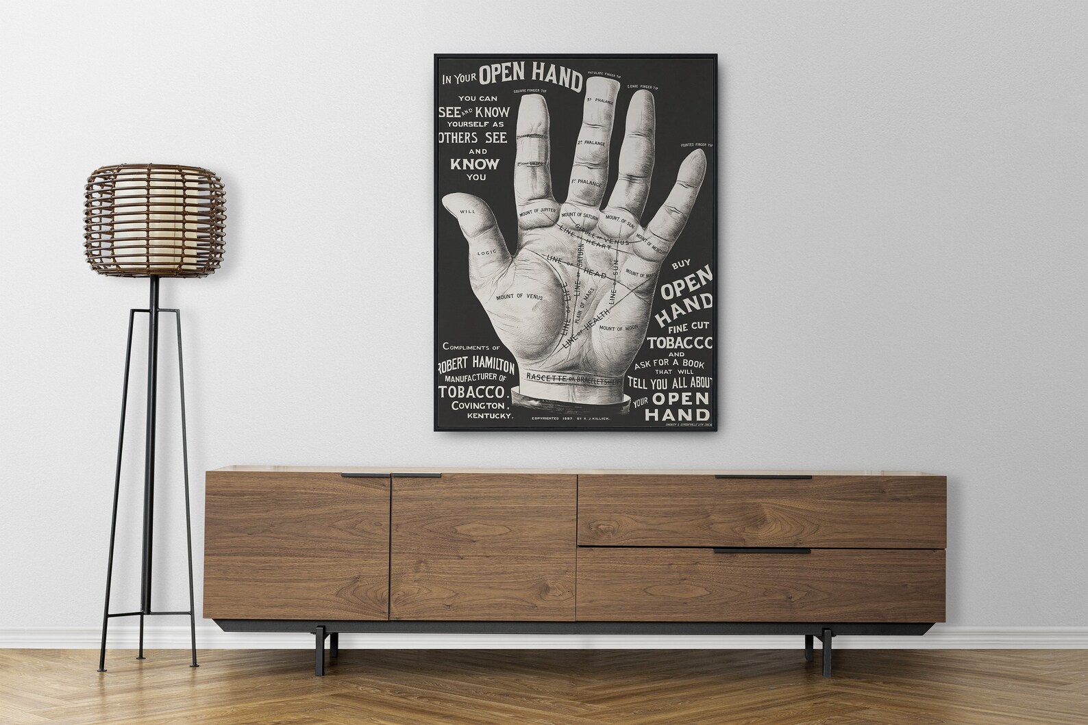 Open Hand, Palm Reading Art, Retro Wall Art, Vintage Wall Art, Abstract ...