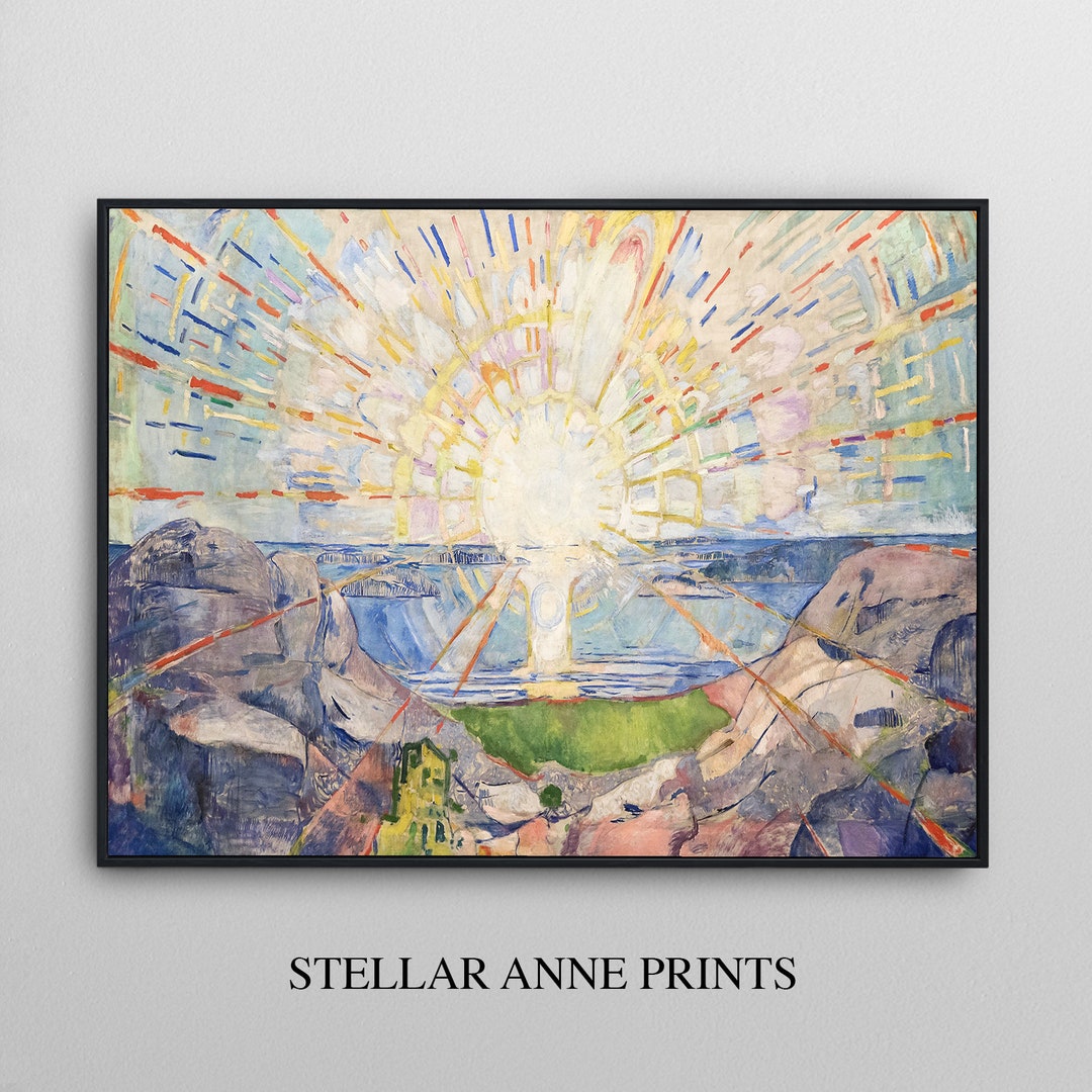 Sun Rays Art, Retro Wall Art, Vintage Wall Art, Abstract Wall Art ...