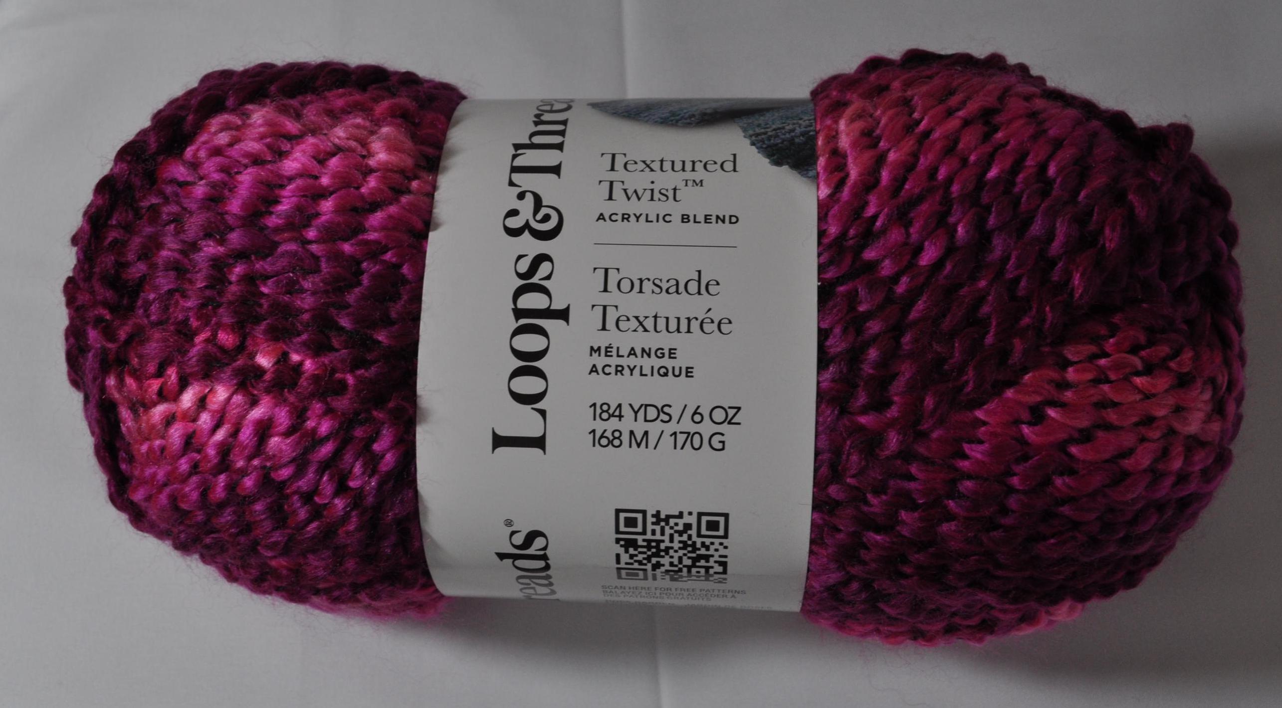 Loops & Threads Textured Twist Yarn: Bulky Acrylic Blend (184 Yds) - Etsy