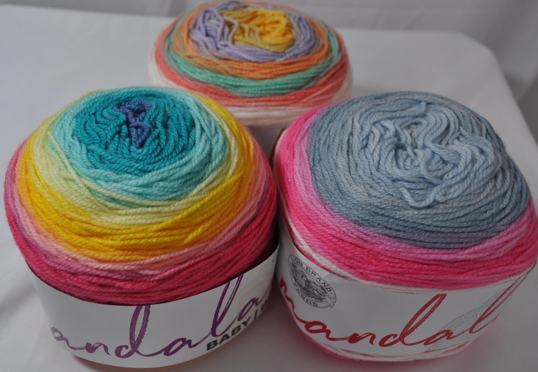 Lion Brand Mandala Yarn & Baby Yarn: Self Striping Acrylic, 590 Yds - Etsy