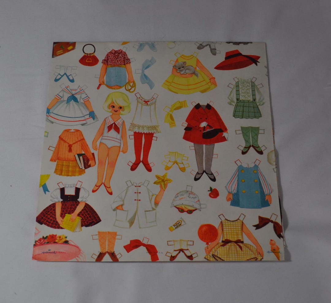 Vintage Hallmark Paper Doll Wrapping Paper: 28x20 Sheet - Etsy