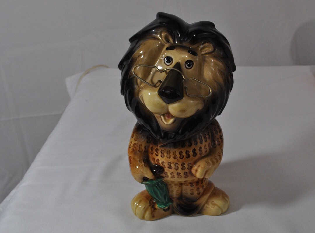 Vintage Hubert the Lion Ceramic Bank - Harris Bank Collectible - Etsy