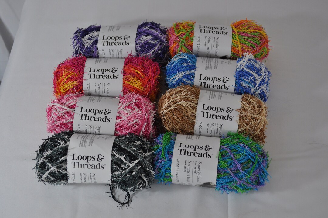 Loops and Threads Squeaky Clean Scrubby Type Yarn 78 Yards of Polyester ...