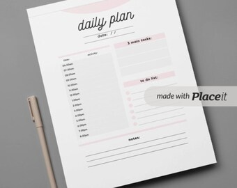 Daily Schedule, Printable Daily Planner, Productivity Planner, Instant ...