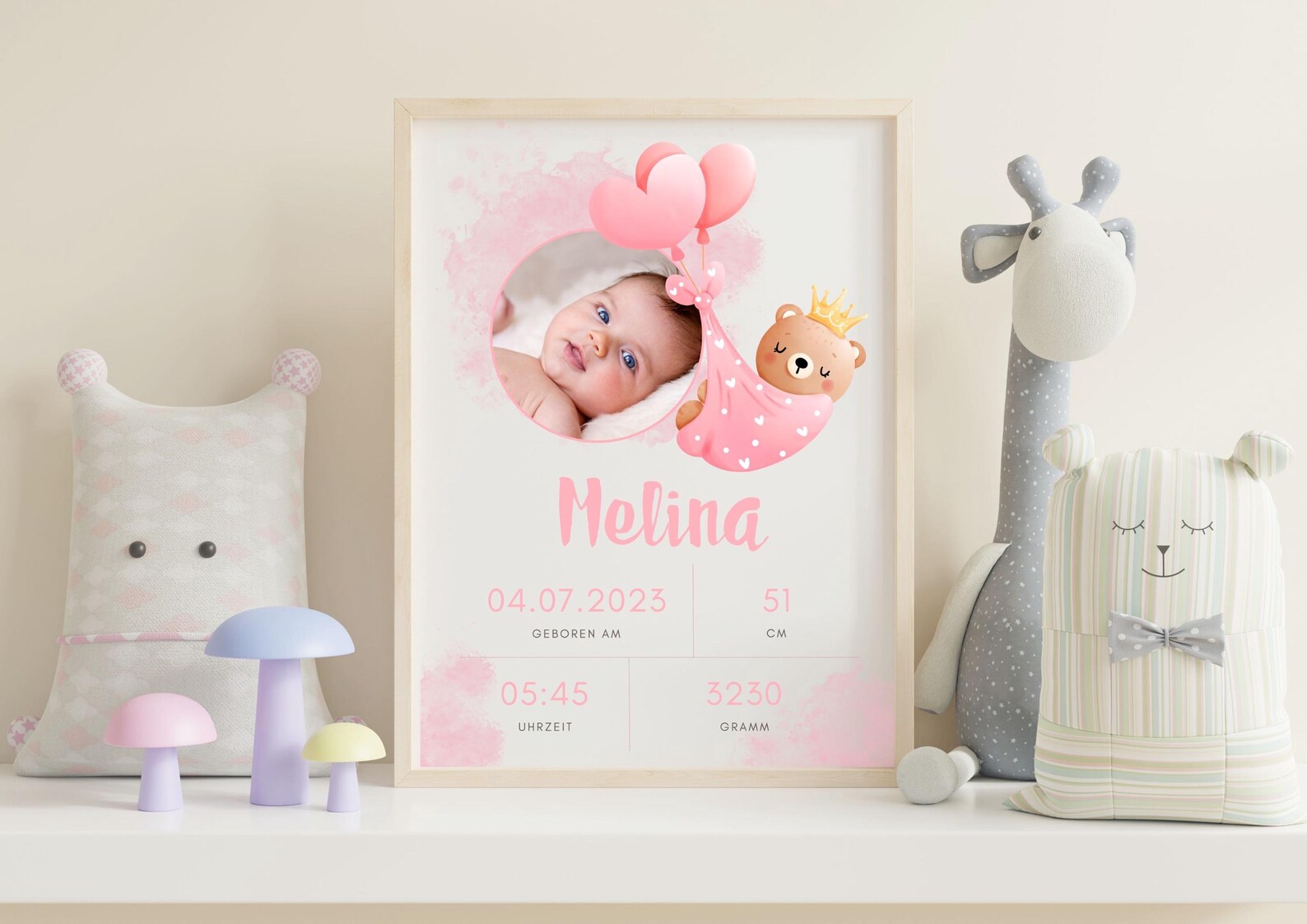 Personalized Birth Poster for Girls and Boys - Etsy