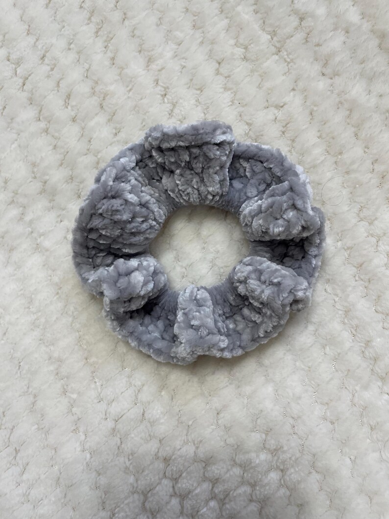 Crochet Velvet Yarn Scrunchies Hair Tie - Etsy