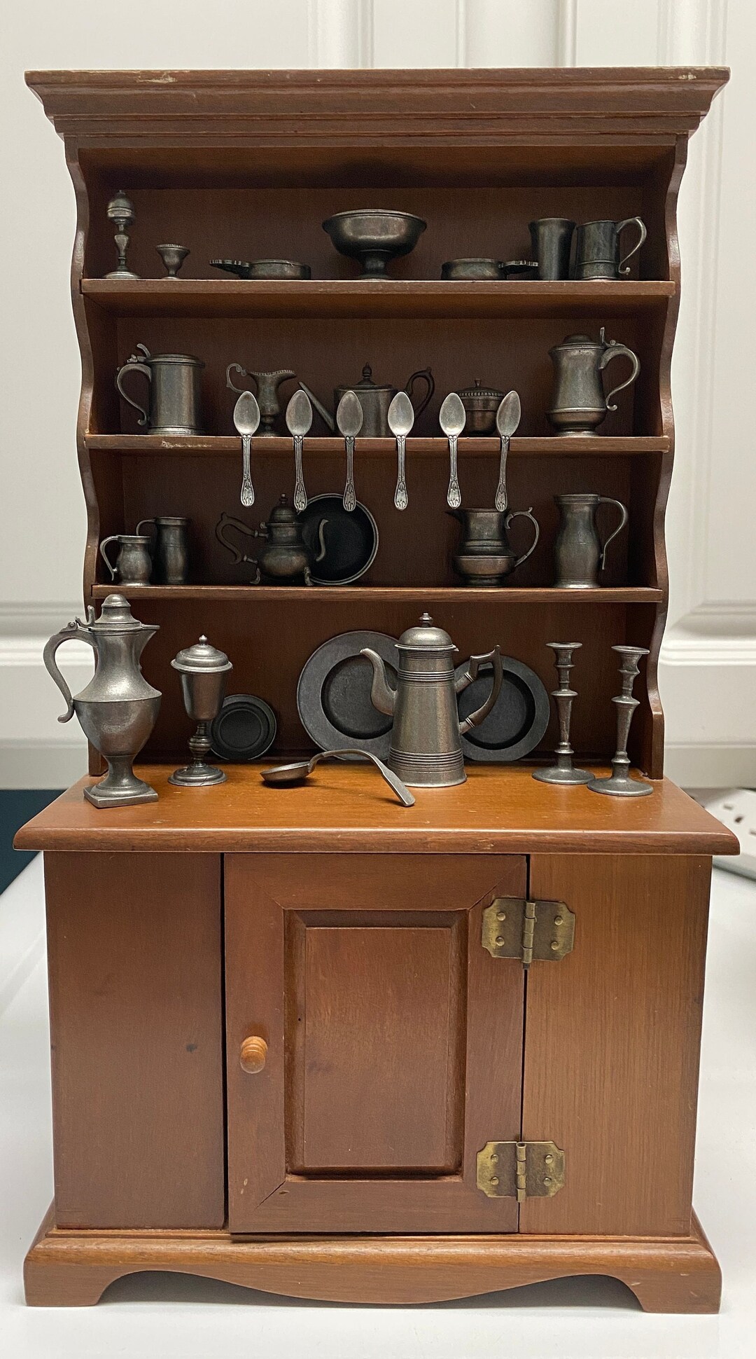 Franklin Mint 1982 Colonial Miniature Pewter Collection With ...