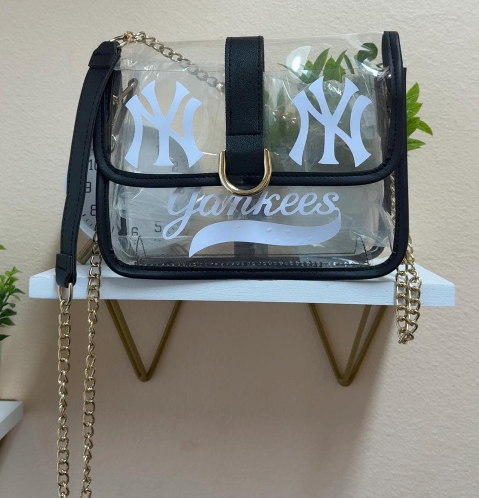 NY Yankees Stadium Approved Clear Bag Black Trimming - Etsy