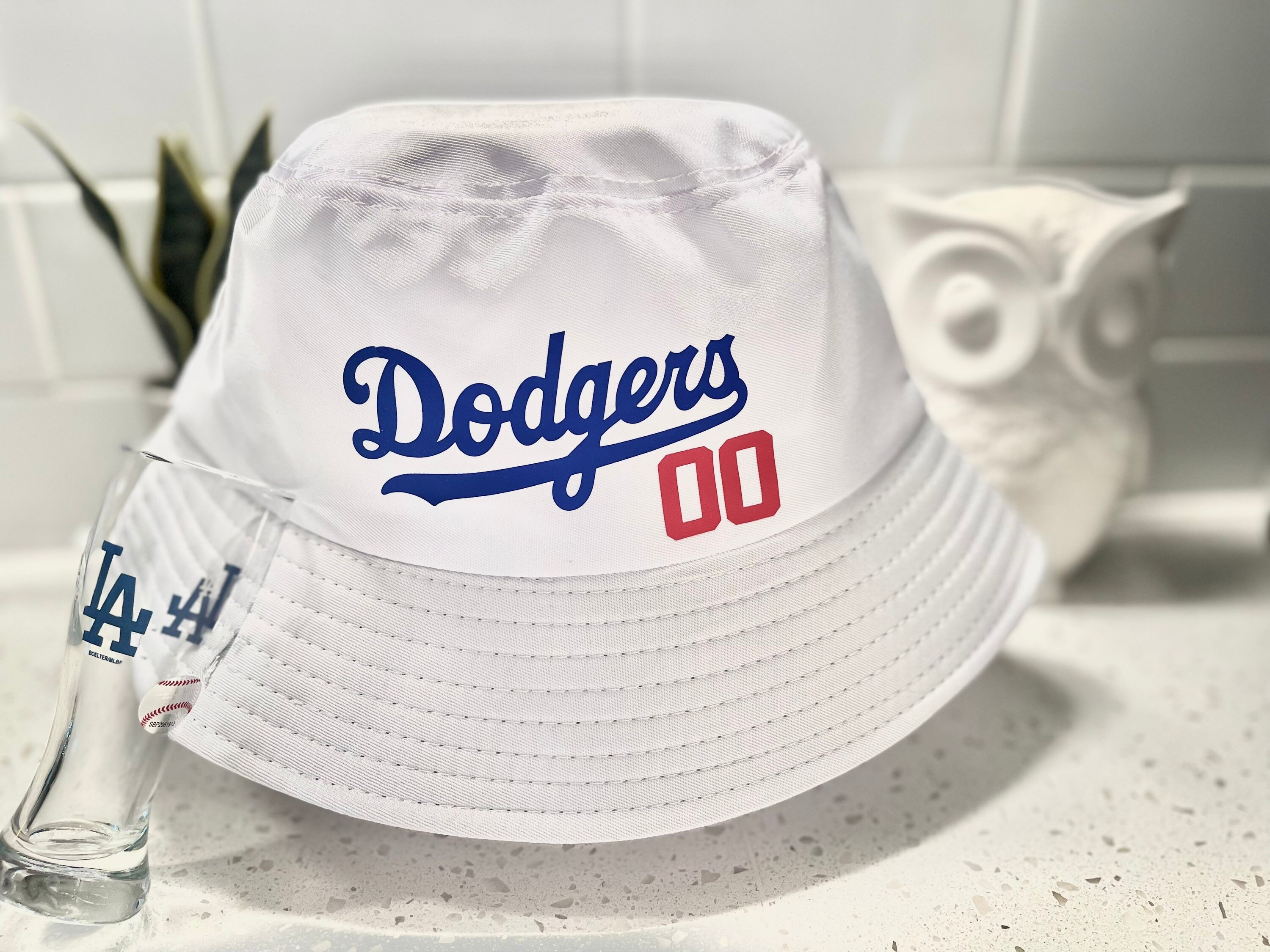 Dodgers Bucket Hat White With 00 - Etsy