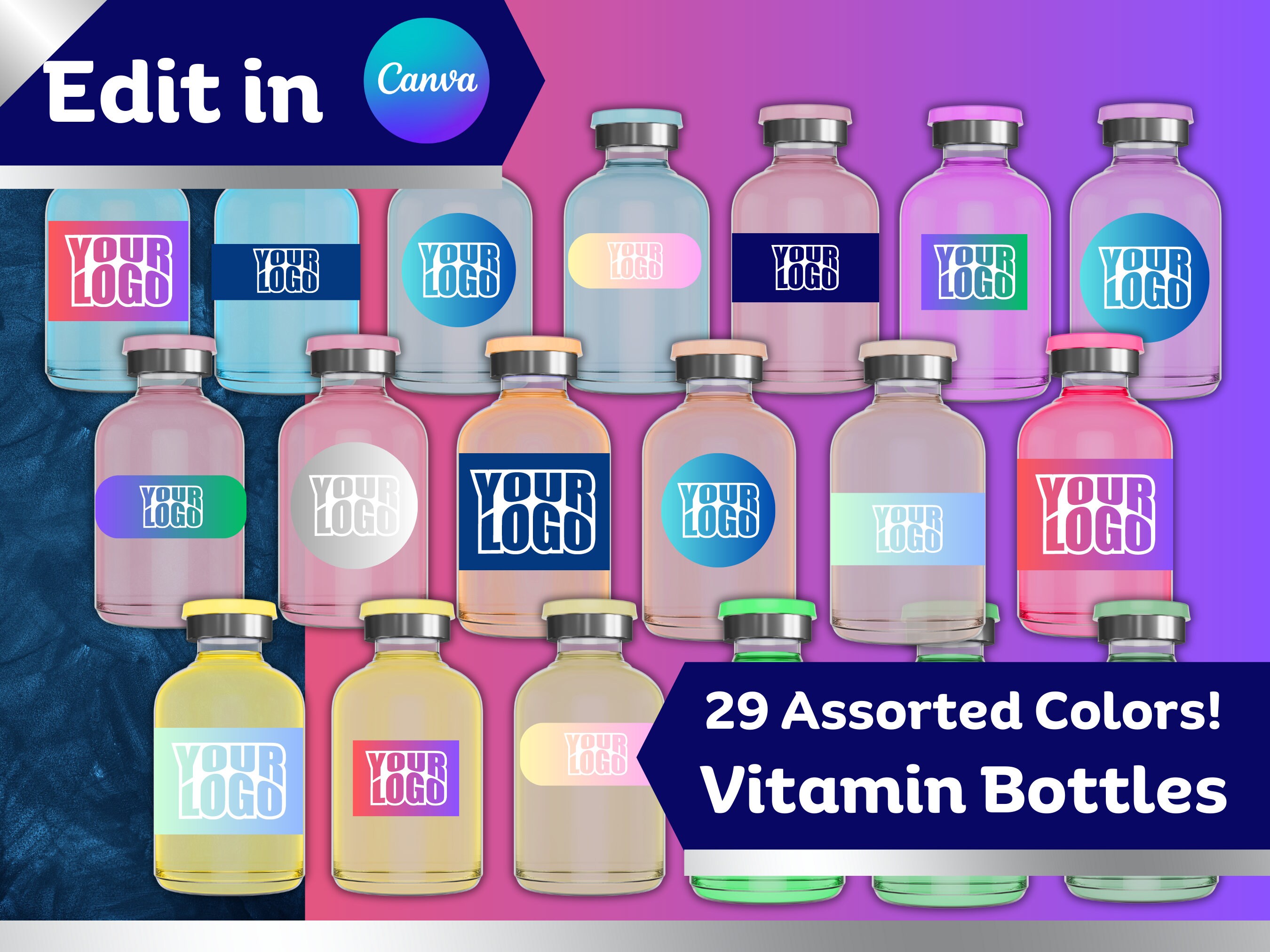 Vitamin Bottle Renders - Customizable Canva Designs for Your IV ...