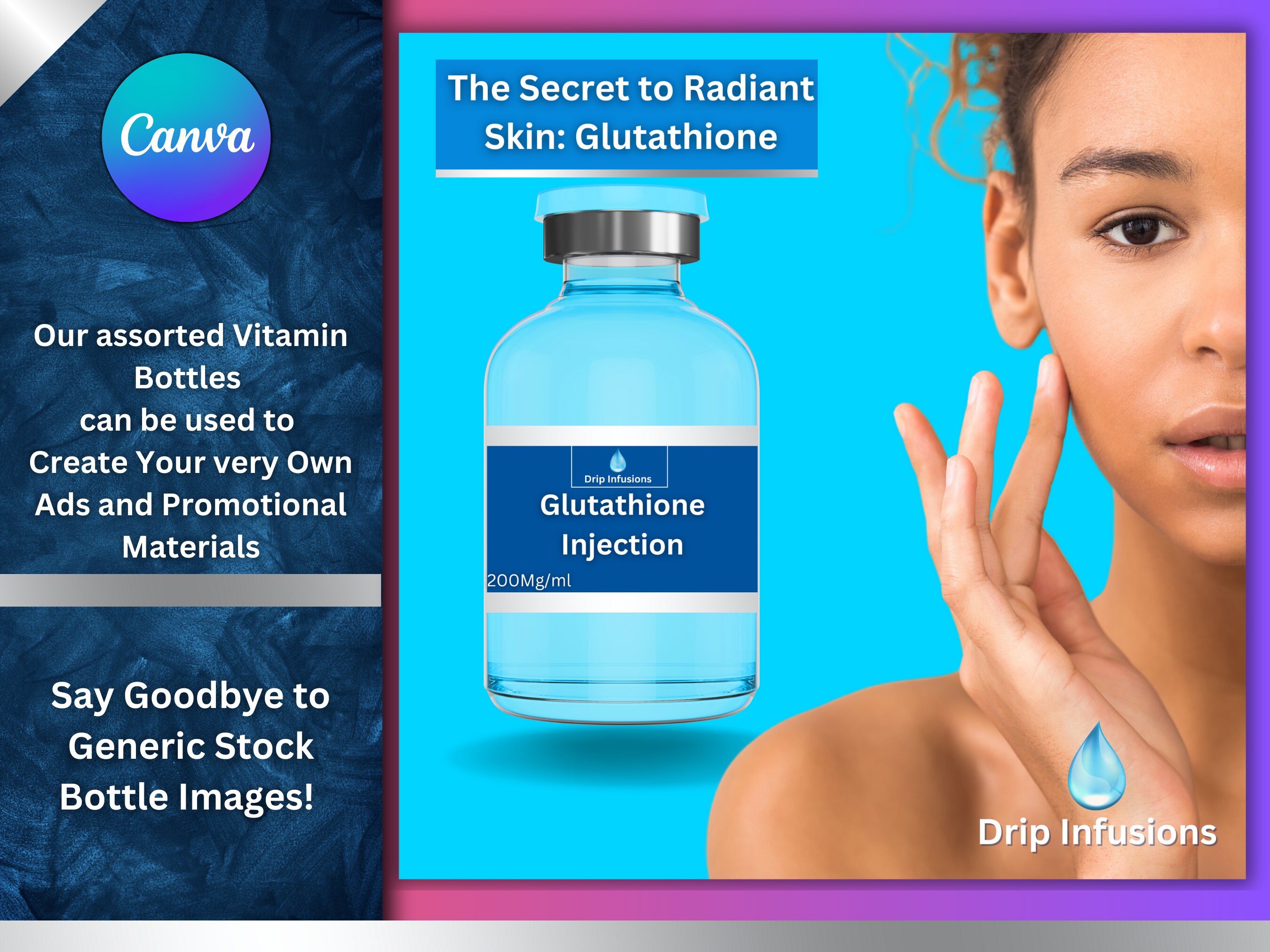 Vitamin Bottle Renders - Customizable Canva Designs for Your IV ...