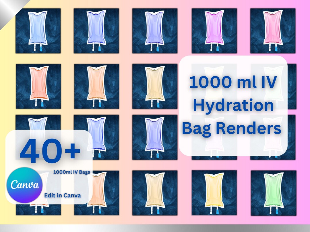 1000ml IV Drip Therapy Bag Designs - Canva Customizable for Your ...