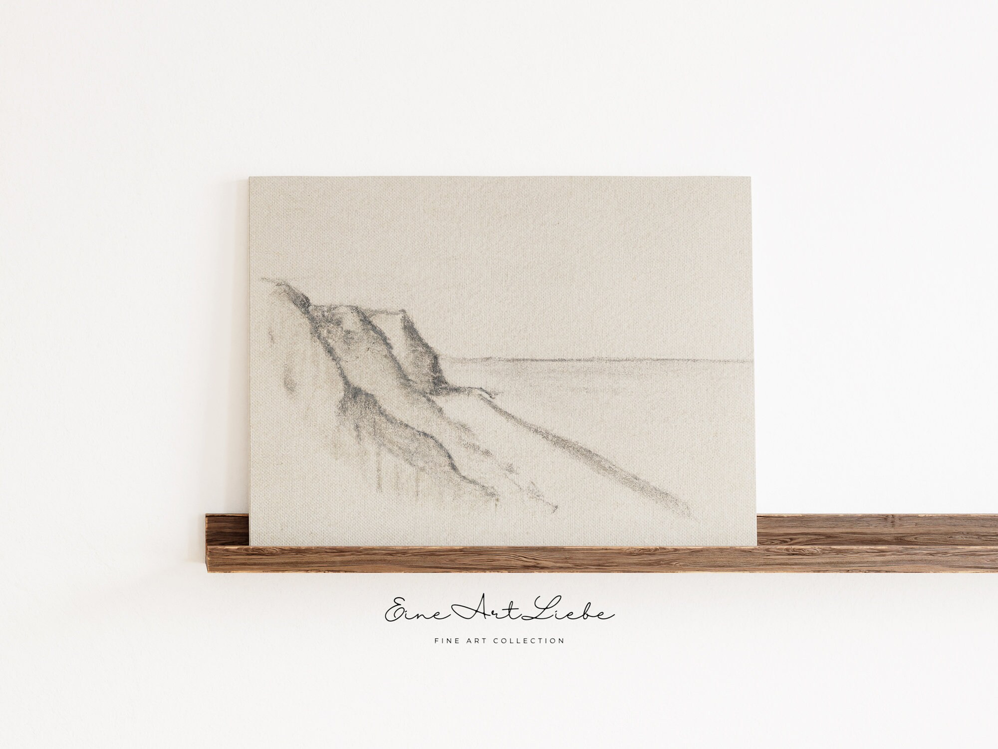 Coastal Art Print / Vintage Pencil Drawing / Sketch / Etching / Coastal ...