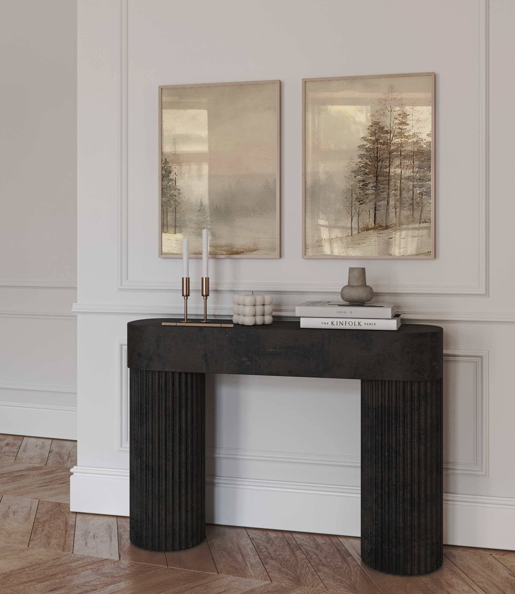 Beige Landscape Galerie Set of 2 / Beige Forest Gallery Prints ...