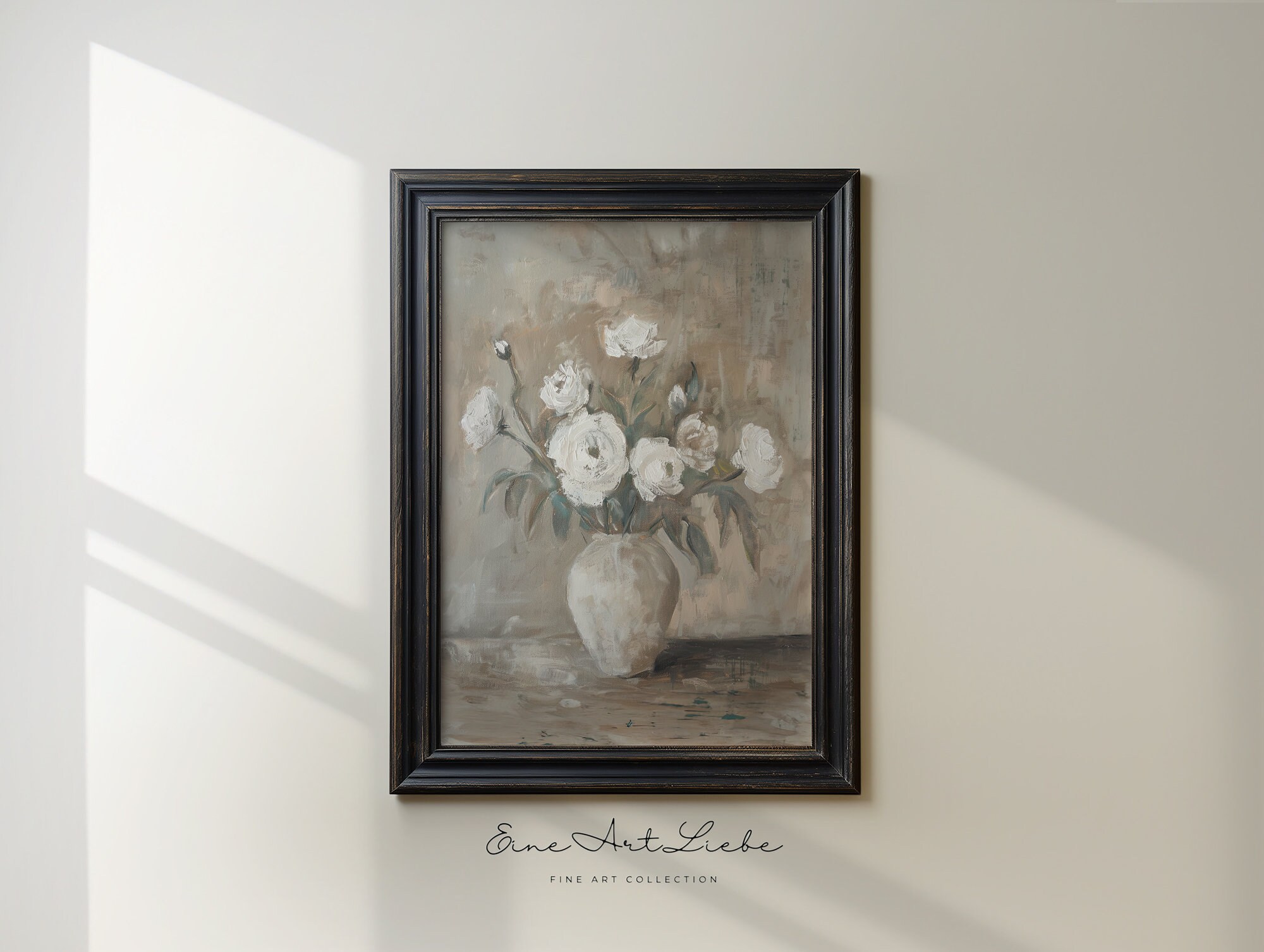 Vintage Rose Painting Printable Floral Art Classic European Still Life ...