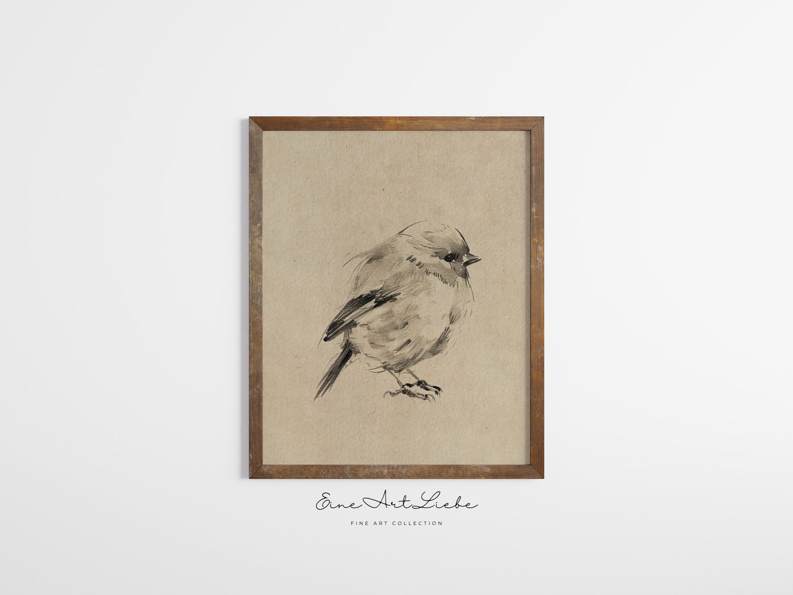 Vintage Bird Etching Printable Nursery Art Cute Little Bird Aviary ...