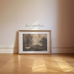 Vintage Moody Landscape Painting Printable Rustic Academia Wall Art ...