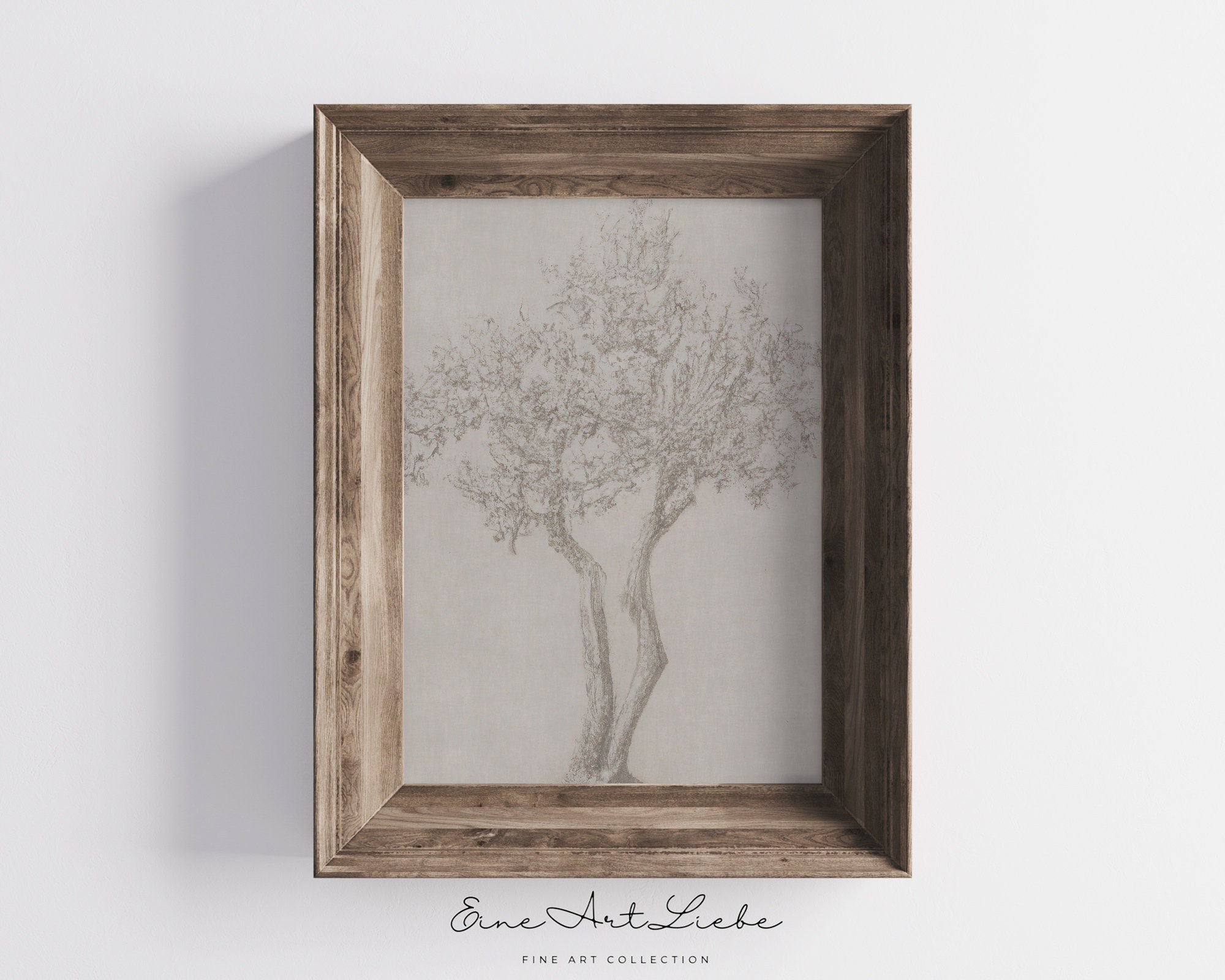 Printable Olive Tree Drawing / Tree Sketch Print / Mediterranean Tree ...