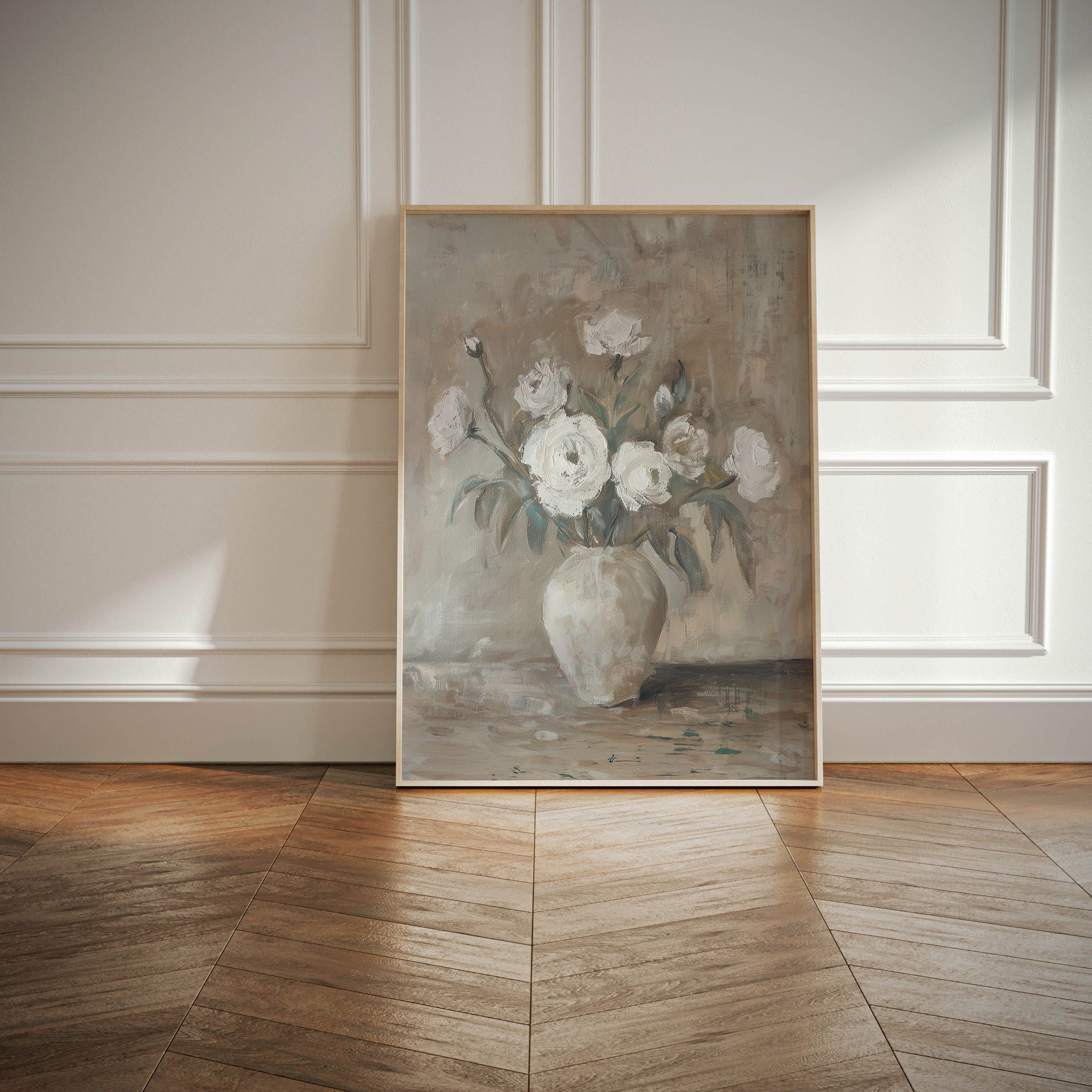 Vintage Rose Painting Printable Floral Art Classic European Still Life ...