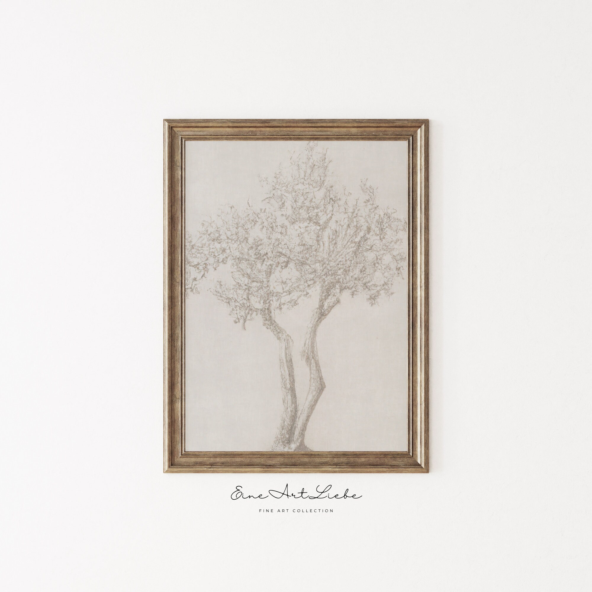 Printable Olive Tree Drawing / Tree Sketch Print / Mediterranean Tree ...