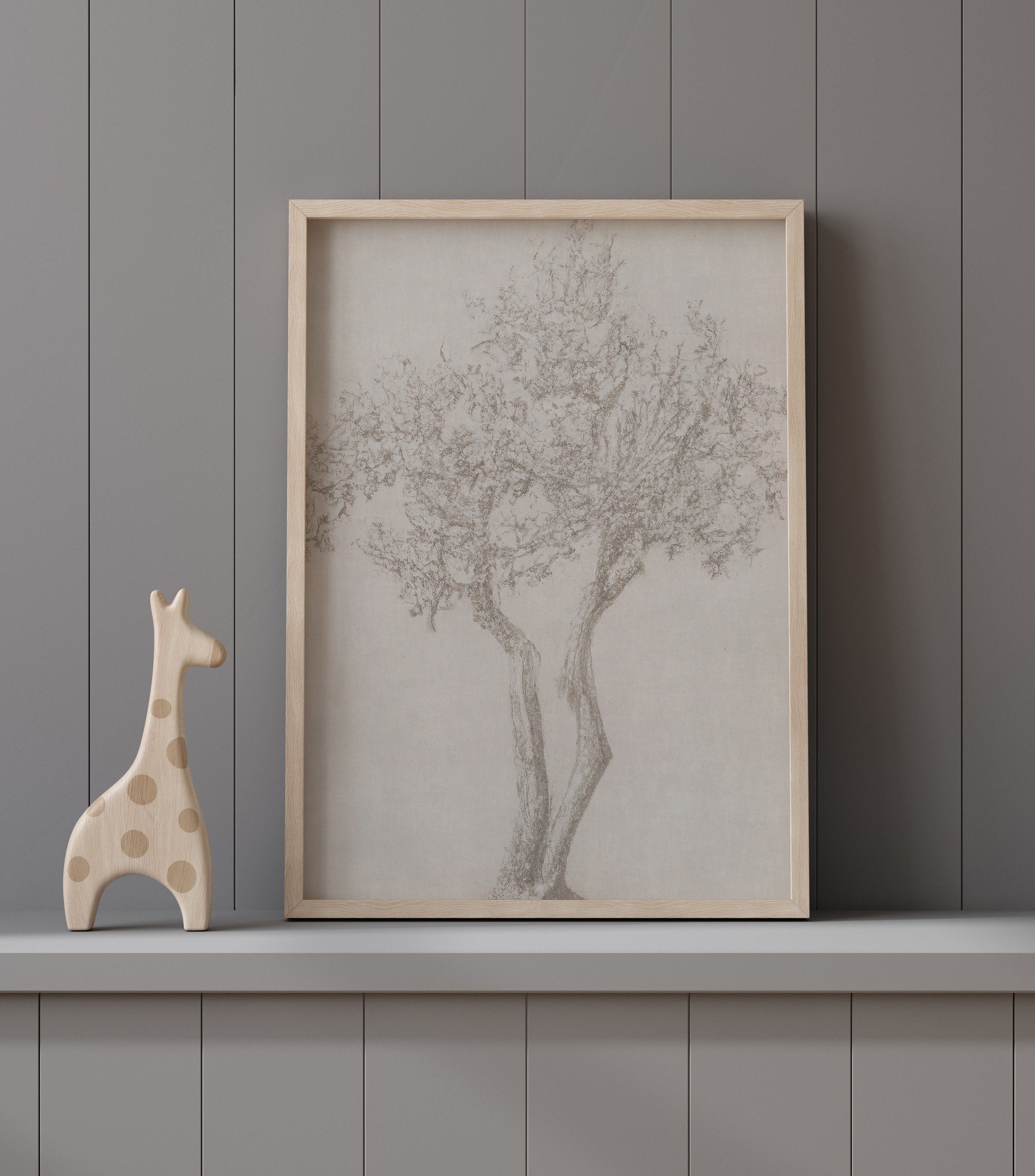 Printable Olive Tree Drawing / Tree Sketch Print / Mediterranean Tree ...
