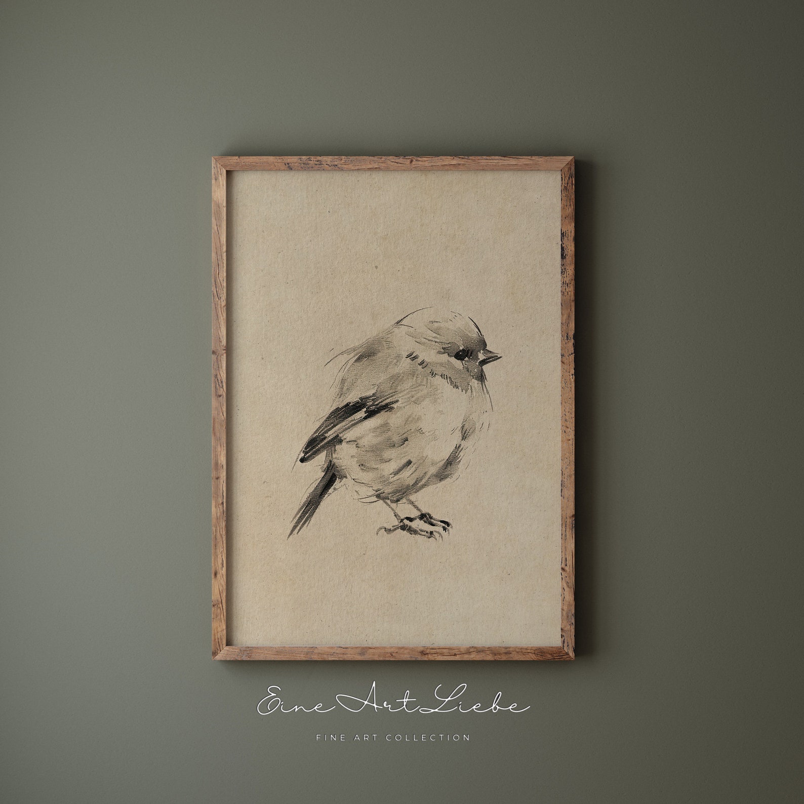 Vintage Bird Etching Printable Nursery Art Cute Little Bird Aviary ...
