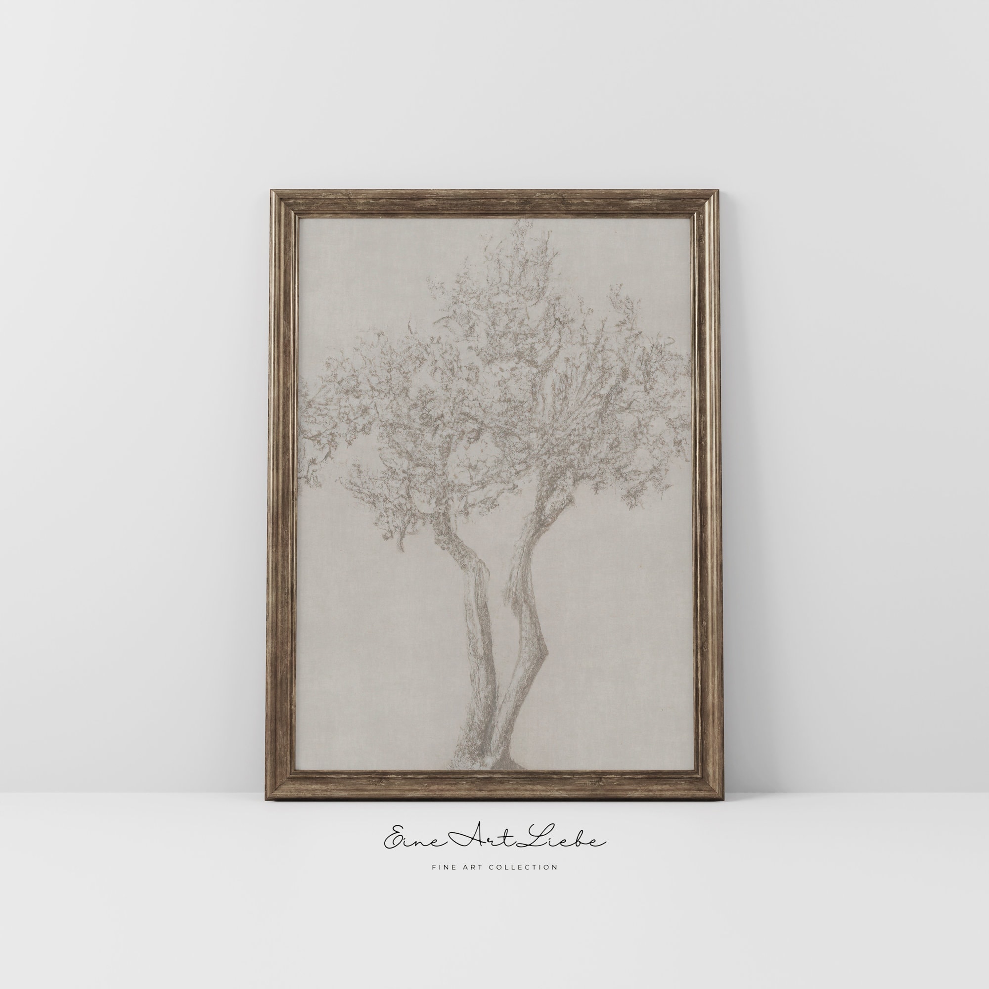Printable Olive Tree Drawing / Tree Sketch Print / Mediterranean Tree ...