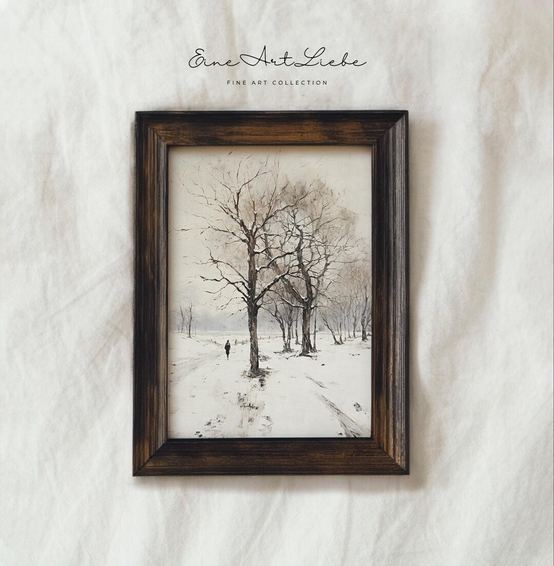 Printable Winter Landscape / Winter Print / Snow Landscape / White ...