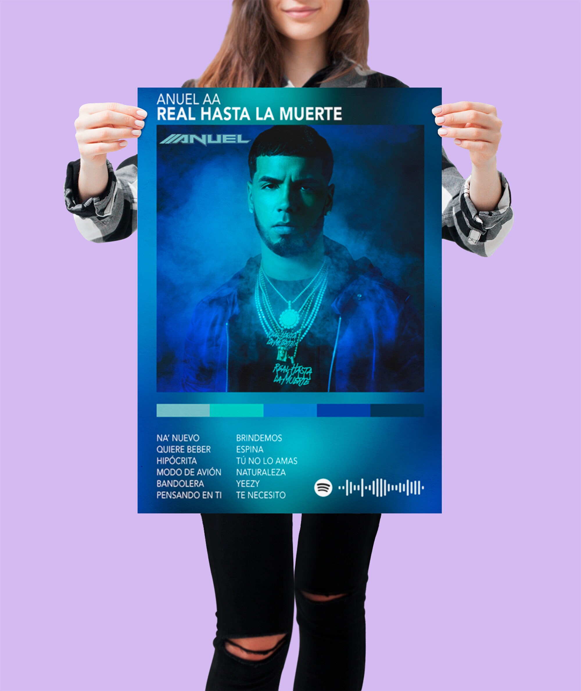 Anuel AA Real Hasta La Muerte/ Digital Printable, Album Cover, Poster ...