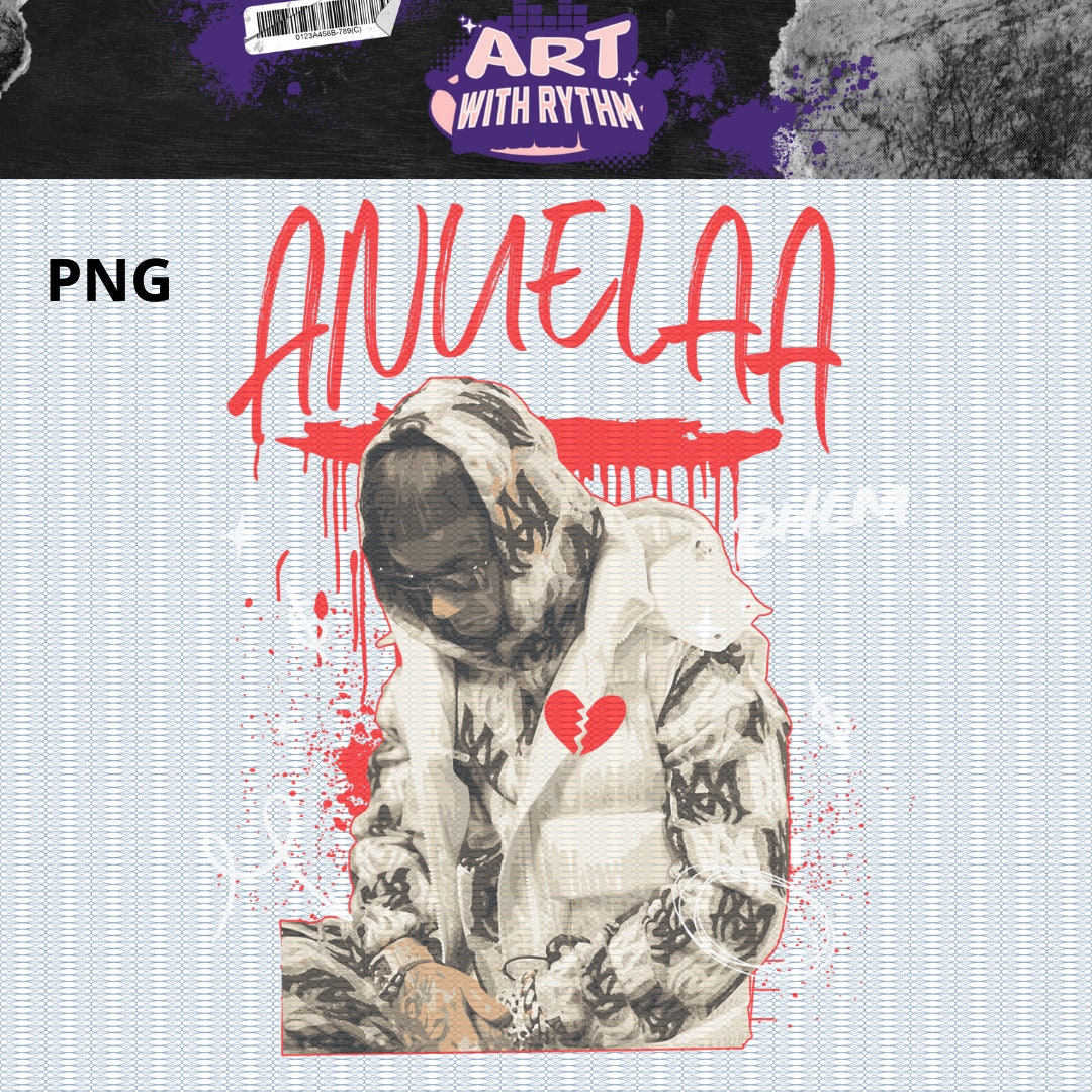 Anuel AA PNG, Ready to Print, Printable Design, Rap T-shirt Design ...