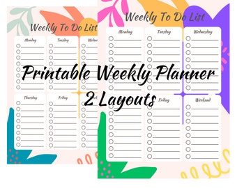 Printable Weekly Planner A4 - Etsy