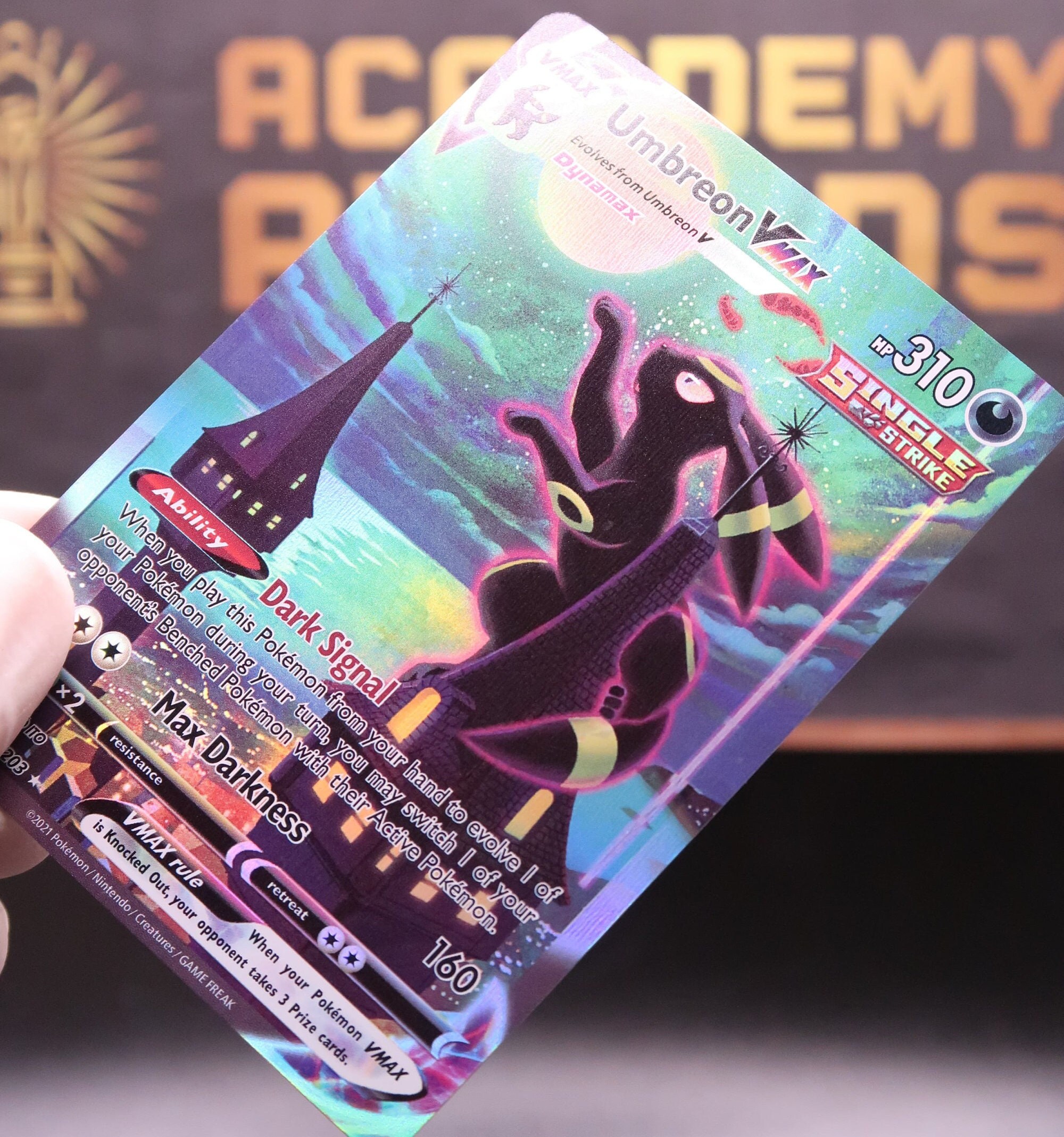 Pokemon Card Umbreon Vmax Holographic, Umbreon Evolving Skies, Pokemon ...
