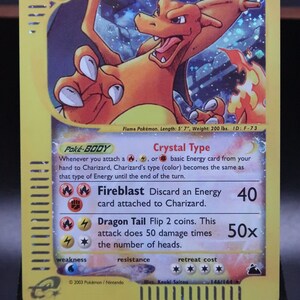 Pokemon Card Charizard Crystal Holo, Charizard Crystal Skyridge ...