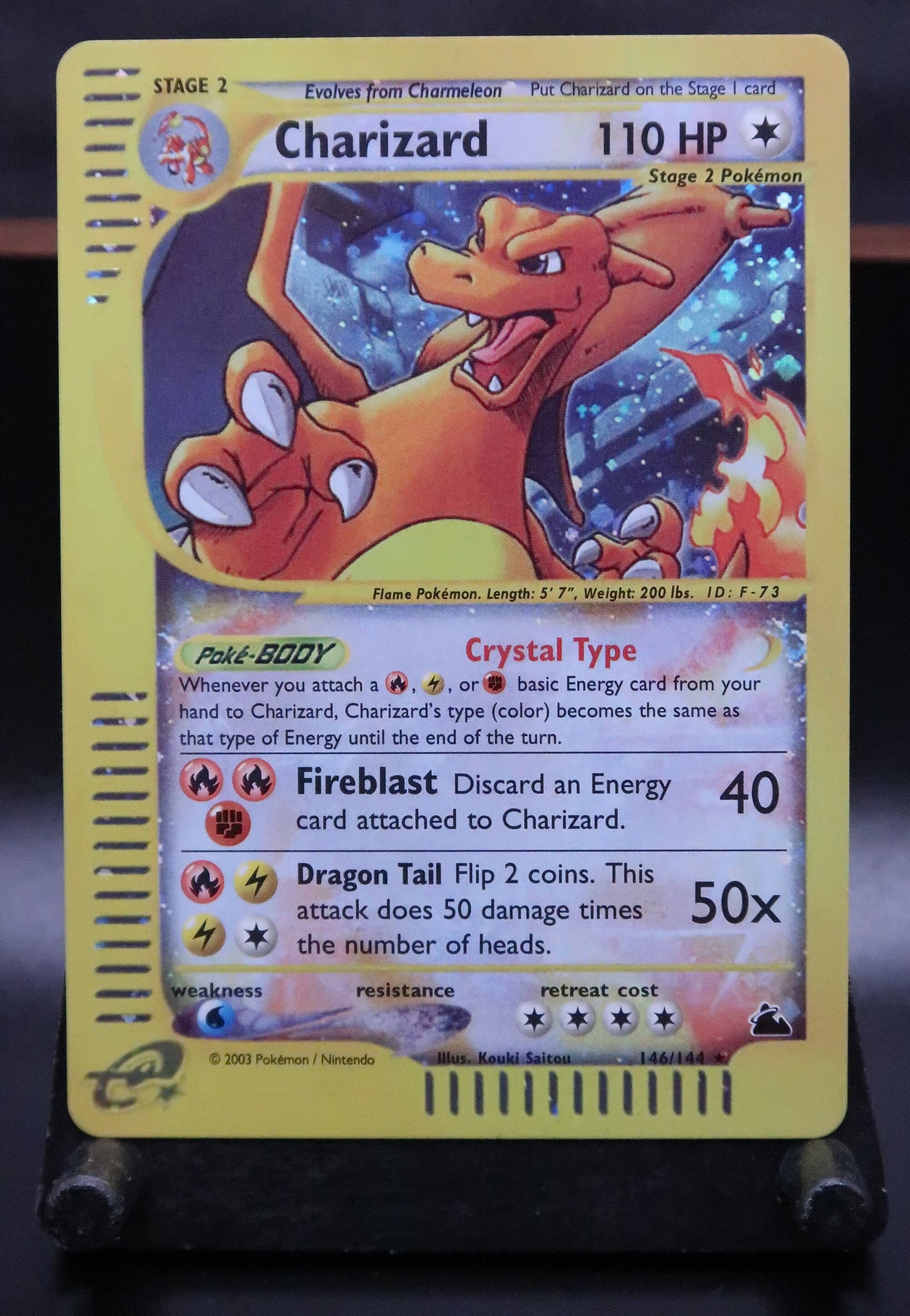 Pokemon Card Charizard Crystal Holo, Charizard Crystal Skyridge ...