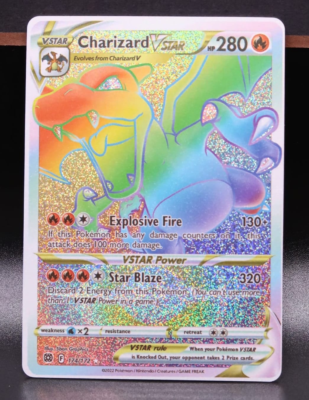Charizard Vstar 174/172 hyper Version Pokemon Card, From the brilliant ...