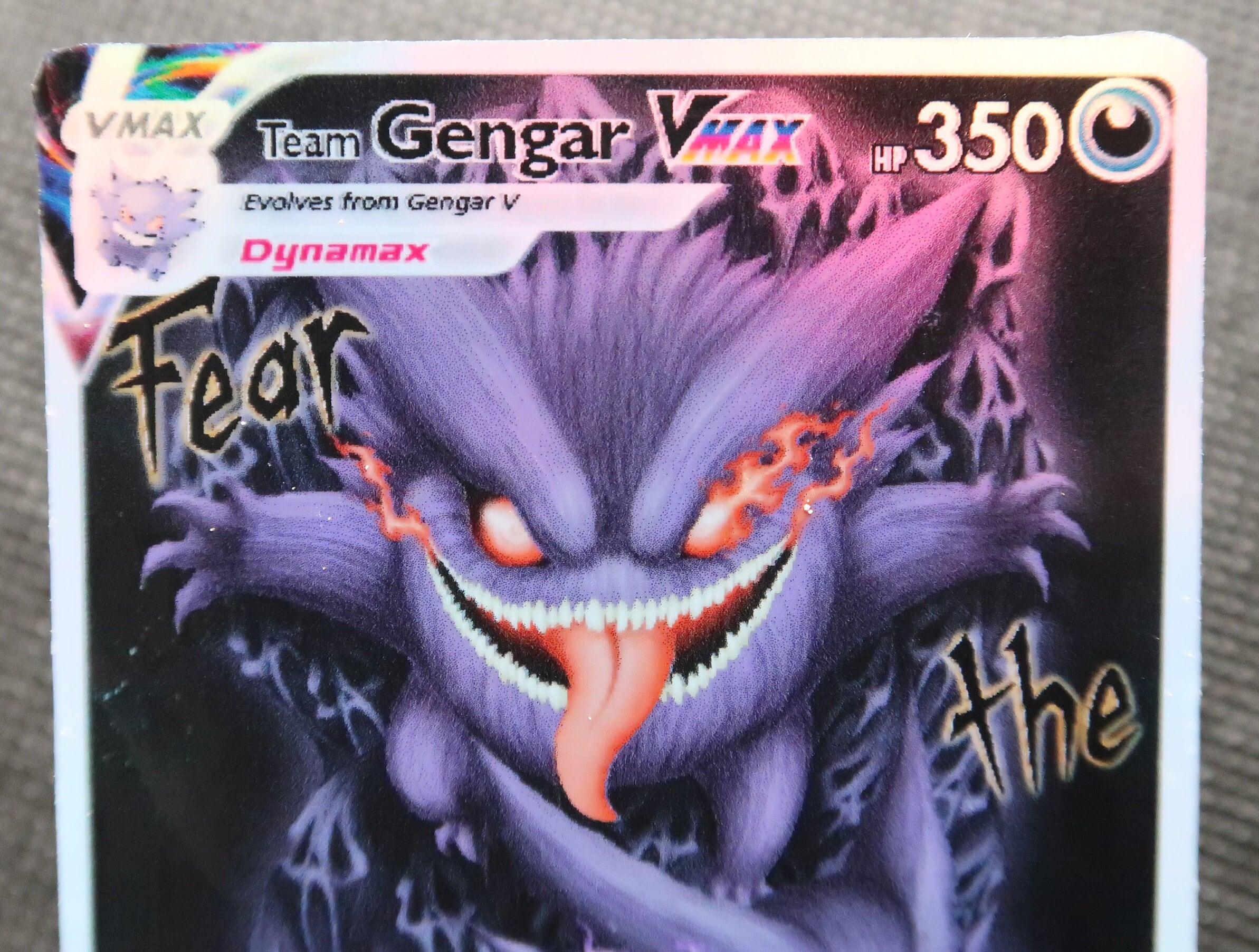 Pokemon Card Gengar Vmax Alternative Art, Gengar Fusion Strike Card, Gengar Vmax 271/264, Custom ...