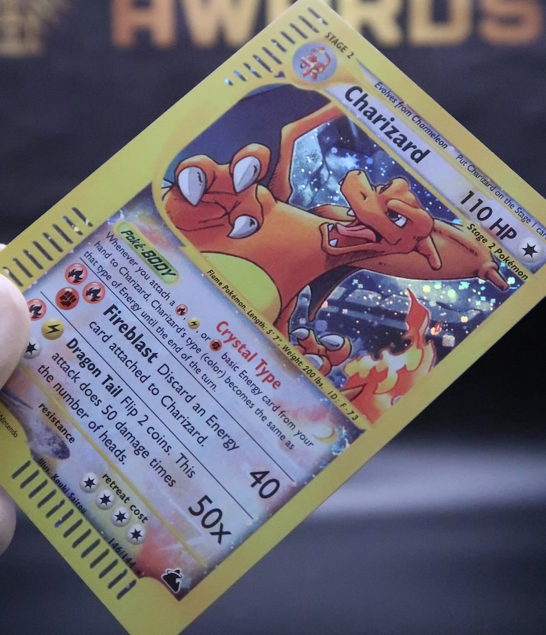 Pokemon Card Charizard Crystal Holo, Charizard Crystal Skyridge ...