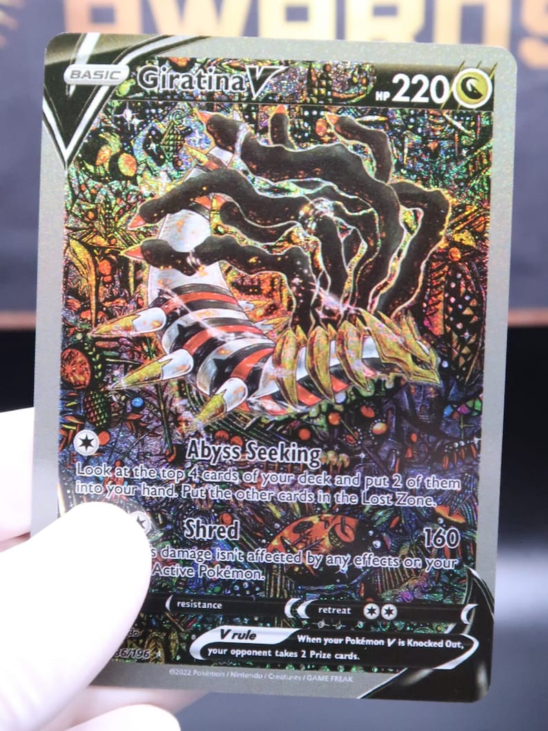 Giratina V 186/196 Alternative Art, Pokemon TCG Card, Full Art Ultra ...