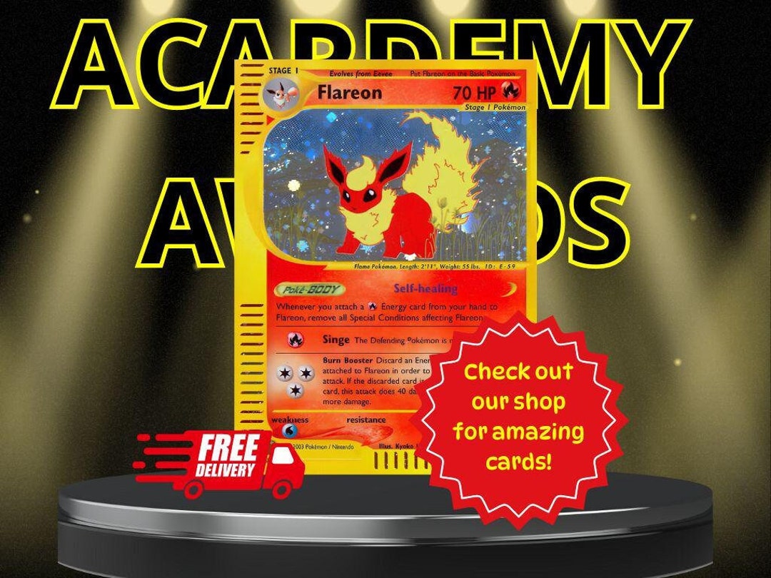 Pokemon Card Flareon Holographic, Flareon Skyridge, Pokemon TCG ...